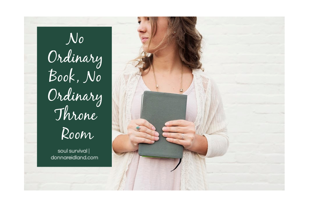"No Ordinary Book, No Ordinary Throne Room" November 8 - Soul Survival